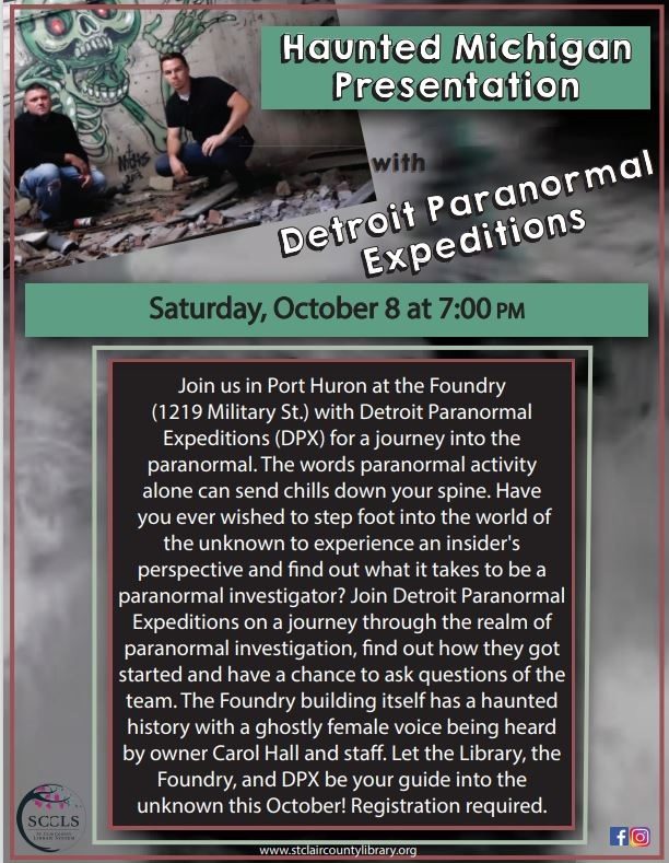 Haunted Michigan Presentation with Detroit Paranormal Expeditions