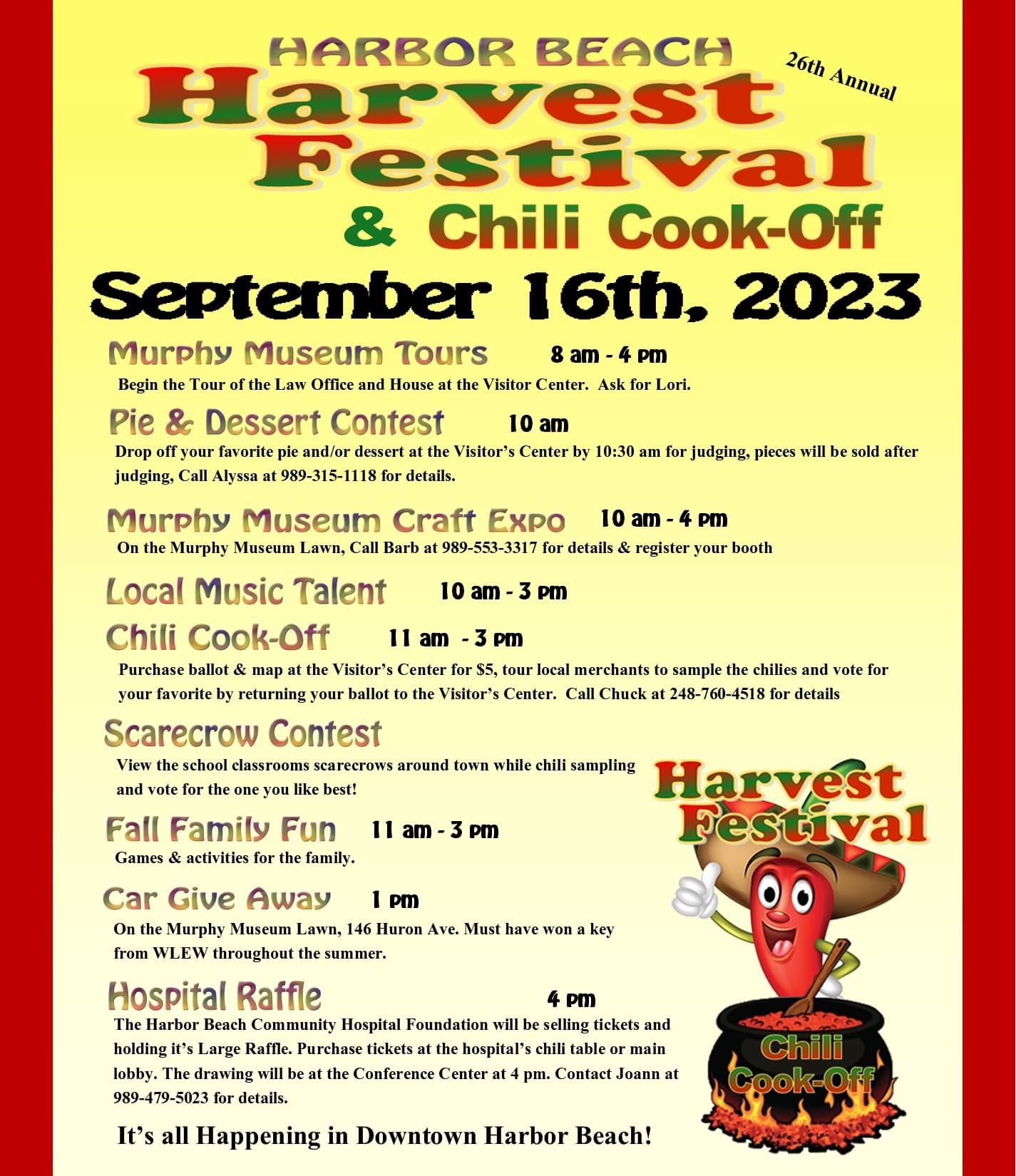 Harvest Festival & Chili Cook-Off Harbor Beach