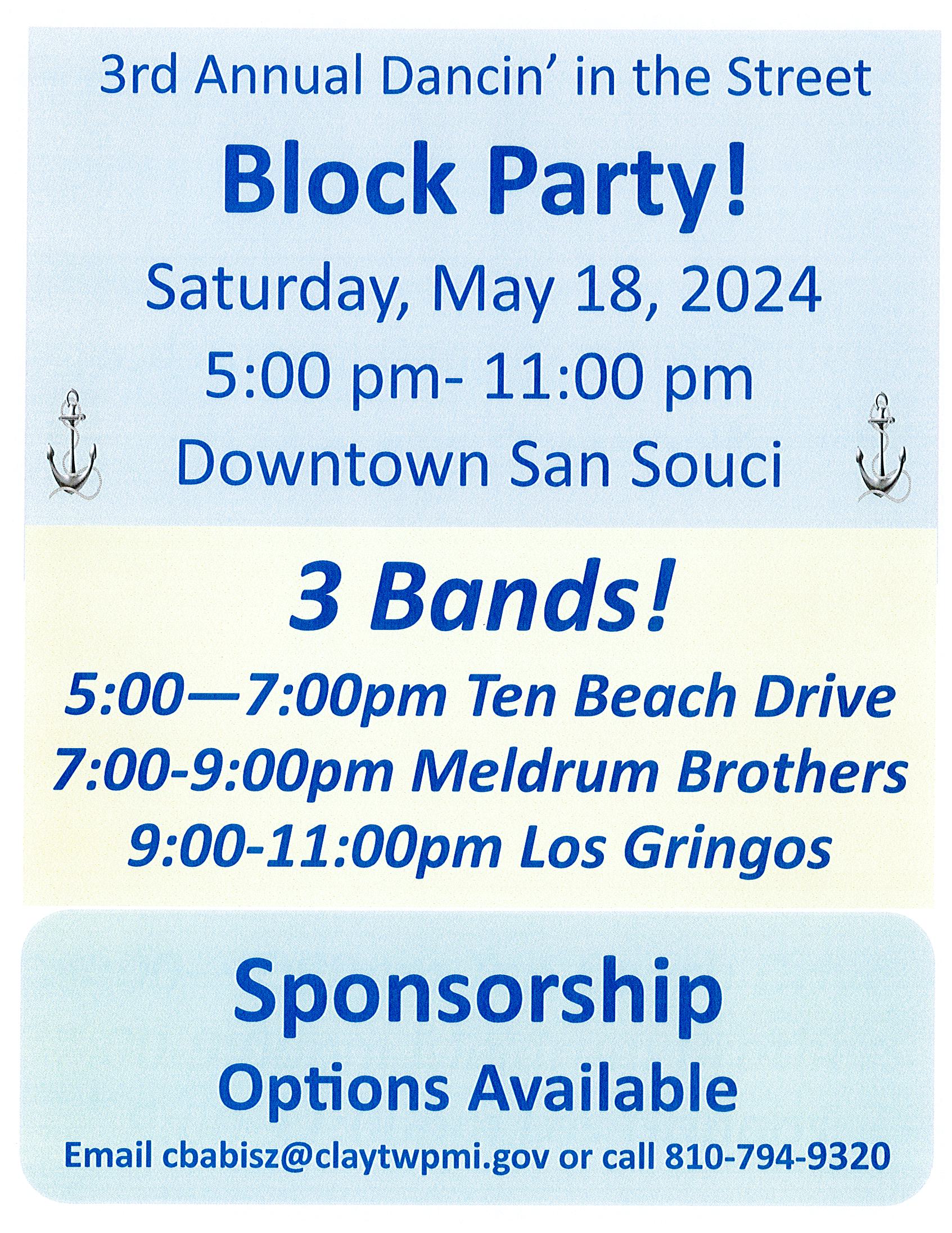 3rd Annual Dancin' in the Street Block Party
